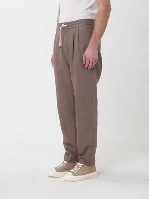 Brunello Cucinelli Linen And Cotton Trousers - Brown