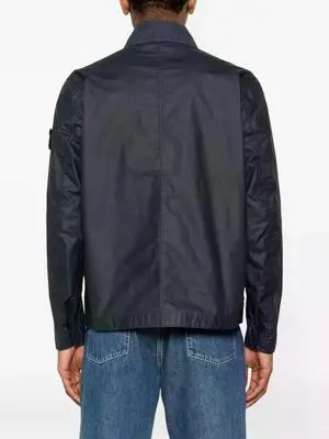 Stone Island Waxed Shirt Jacket - Blue