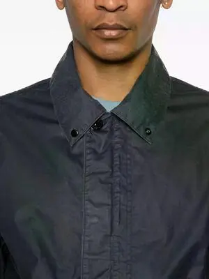 Stone Island Waxed Shirt Jacket - Blue