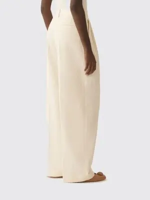 Fabiana Filippi Virgin Wool Blend Wide-leg Trousers - Butter