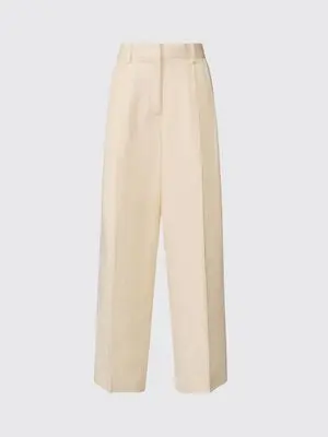 Fabiana Filippi Virgin Wool Blend Wide-leg Trousers - Butter