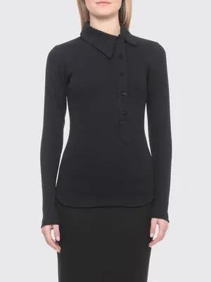 Attico Asymmetric Stretch Cotton Polo Shirt