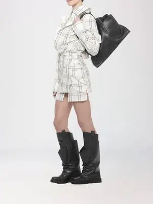 Attico Check Cotton Mini Dress