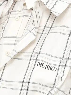 Attico Check Cotton Mini Dress
