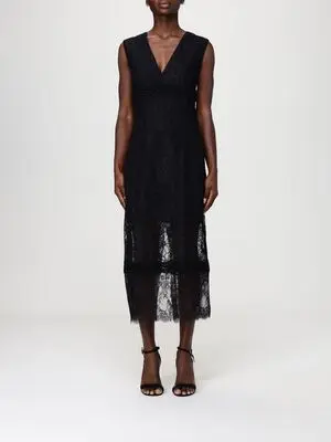 Pinko Lace Midi Dress - Black