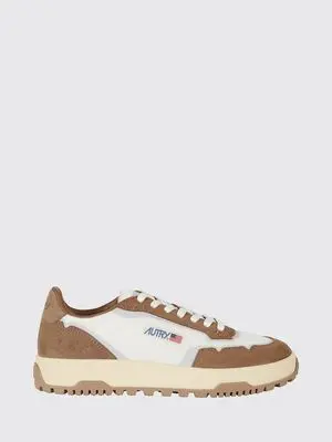 AUTRY Autry Wildpace Low Leather And Mesh Sneakers With Contrast Logo And Serrated Sole Brown