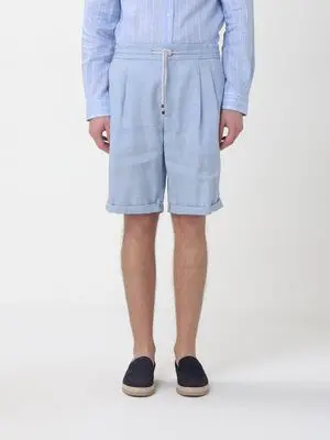Brunello Cucinelli Linen Blend Shorts - Gnawed Blue