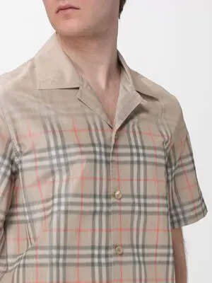 Burberry Casual Shirt In Viscose Blend With Vintage Check Print