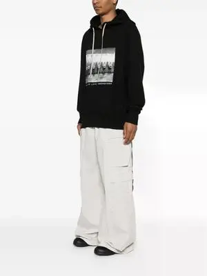 Rick Owens Graphic Oversized Hoodie - Black