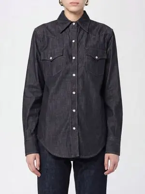 A.p.c. Organic Cotton Denim Shirt With Patch Pockets - Blue