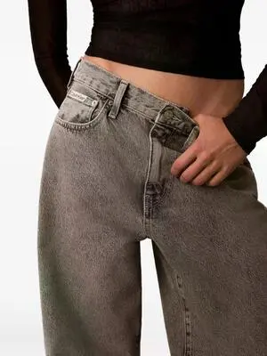 Calvin Klein Logo-patch Wide-leg Jeans