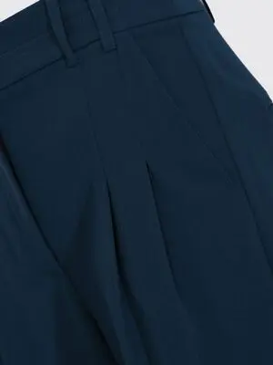 Patrizia Pepe Viscose Blend Wide Leg Pants - Blue