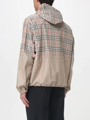 Burberry Checked Windbreaker Jacket - Beige