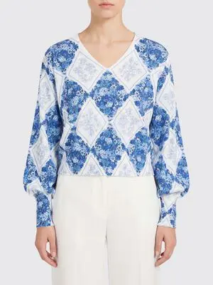 TWINSET Viscose Floral Print Jumper - Blue