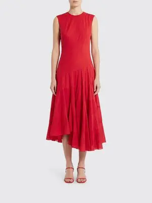 Tory Burch Sleeveless Tiered Midi Dress - Red