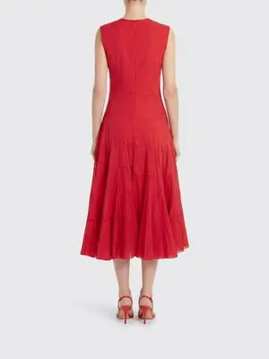 Tory Burch Sleeveless Tiered Midi Dress - Red