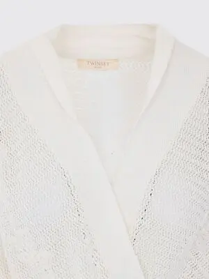 TWINSET Cotton Blend Cardigan - White