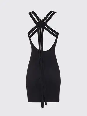 Attico Viscose Mini Dress - Black