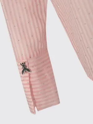 Patrizia Pepe Striped Lyocell Shirt - Pink
