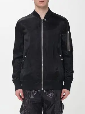 Rick Owens Cupro And Virgin Wool Bomber Jacket - Black