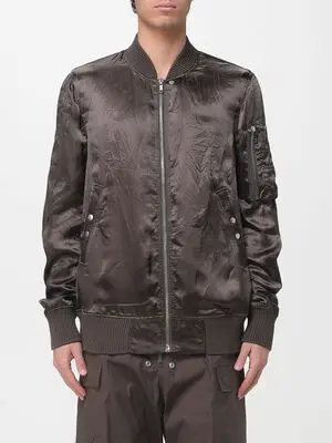 Rick Owens Cupro And Virgin Wool Bomber Jacket - Brown