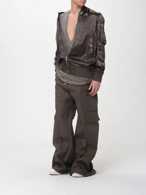 Rick Owens Cupro And Virgin Wool Bomber Jacket - Brown