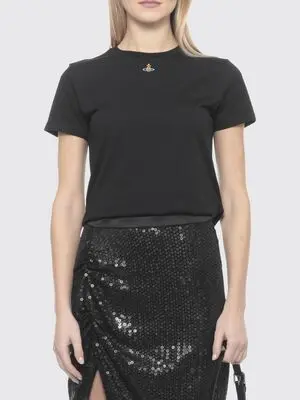 VIVIENNE WESTWOOD Orb Logo Cotton T-shirt - Black