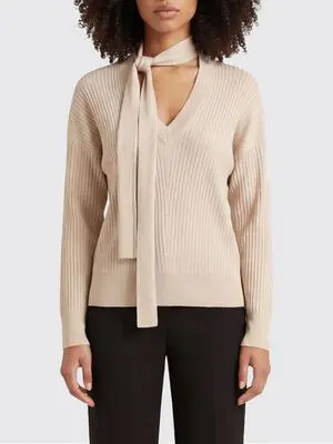 Liu Jo Viscose Blend Pullover With Pussybow Collar
