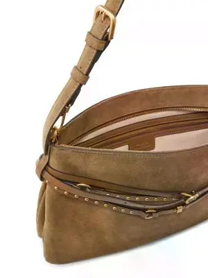 Pinko Studded Strap Shoulder Bag - Brown