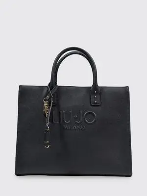 Liu Jo Saffiano Faux Leather Top Handle Bag With Shoulder Strap - Black