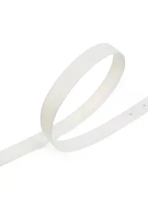 Pinko Thin Love Birds Leather Belt - White