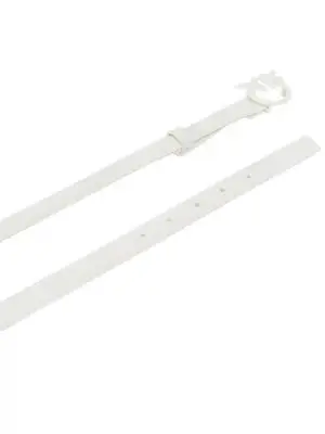 Pinko Thin Love Birds Leather Belt - White