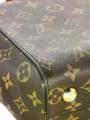 LOUIS VUITTON Cluny Bb Satchel Monogram Canvas Top Handle Bag - Brown