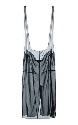 Prada Sheer Georgette Midi Skirt