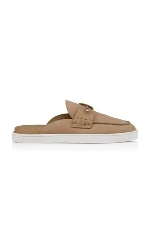 CHRISTIAN LOUBOUTIN Chanme Donna Nubuck Loafer Mules - Brown