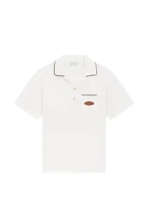Drole De Monsieur Trim-pocket Polo Shirt - White