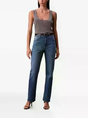 Calvin Klein Logo-patch Straight Leg Jeans