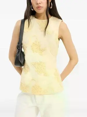 ROTATE BY BIRGER CHRISTENSEN Floral Sleeveless Top - Yellow