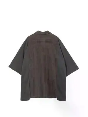 Undercover Striped Short-sleeves Shirt - Brown