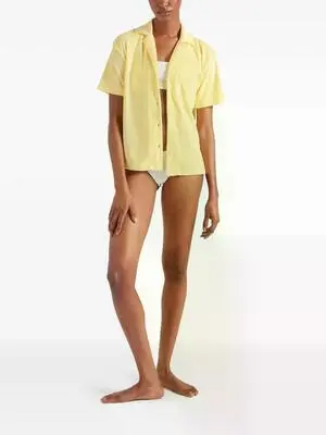 Hunza G Towelling Resort Shirt - Yellow