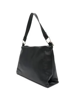 CROMIA Leather Chain Tote Bag - Black