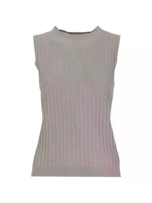 Peserico Slim Fit Rib Knit Tops
