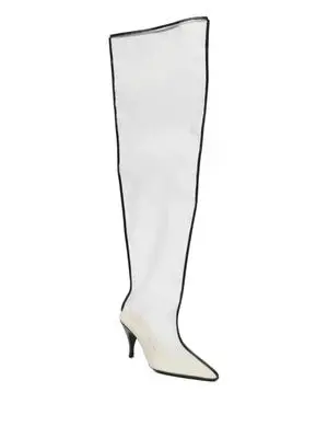 HERBERT LEVINE Pointed-toe Mesh Boots