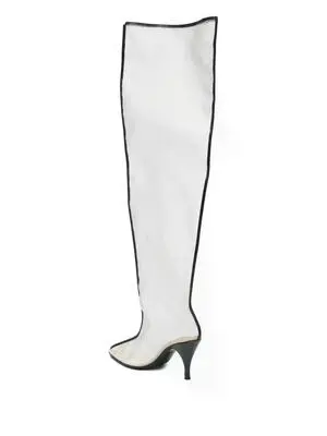 HERBERT LEVINE Pointed-toe Mesh Boots