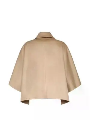 Max Mara Double-breasted Cashmere Cape - Neutrals
