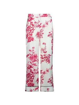 Liu Jo Floral Trim Trousers - White