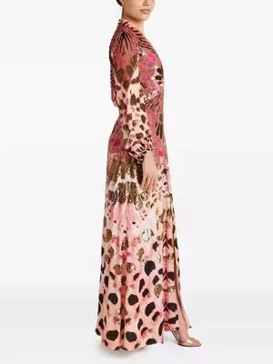 TEMPERLEY LONDON Emperor Sequin Print Gown - Pink