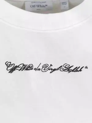 Off-White Graphic Cotton Sweatshirt - White