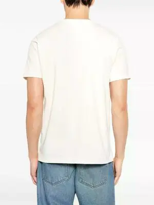 AGNES B. Logo-print Round Neck T-shirt - Neutrals