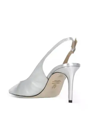 STUART WEITZMAN Power 75 Pointed Slingback Pumps - Silver